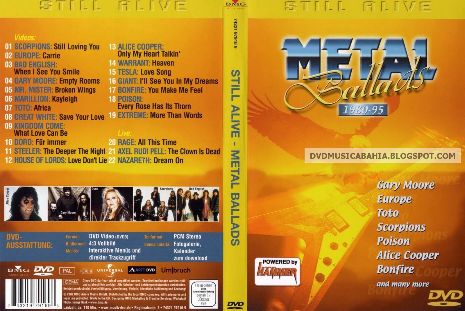 LOS MEJORES DVD DE MUSICA Y MAS....!!!!: METAL BALLADS - STILL ALIVE ...